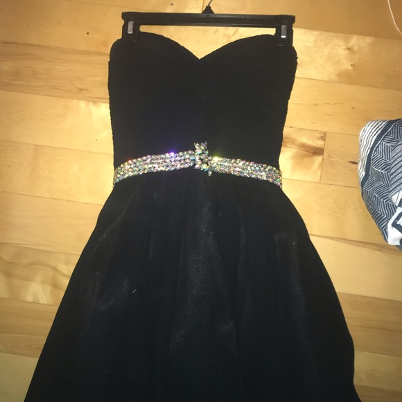 Samila Boutique | Dresses | Short Black Strapless Homecoming Dress ...